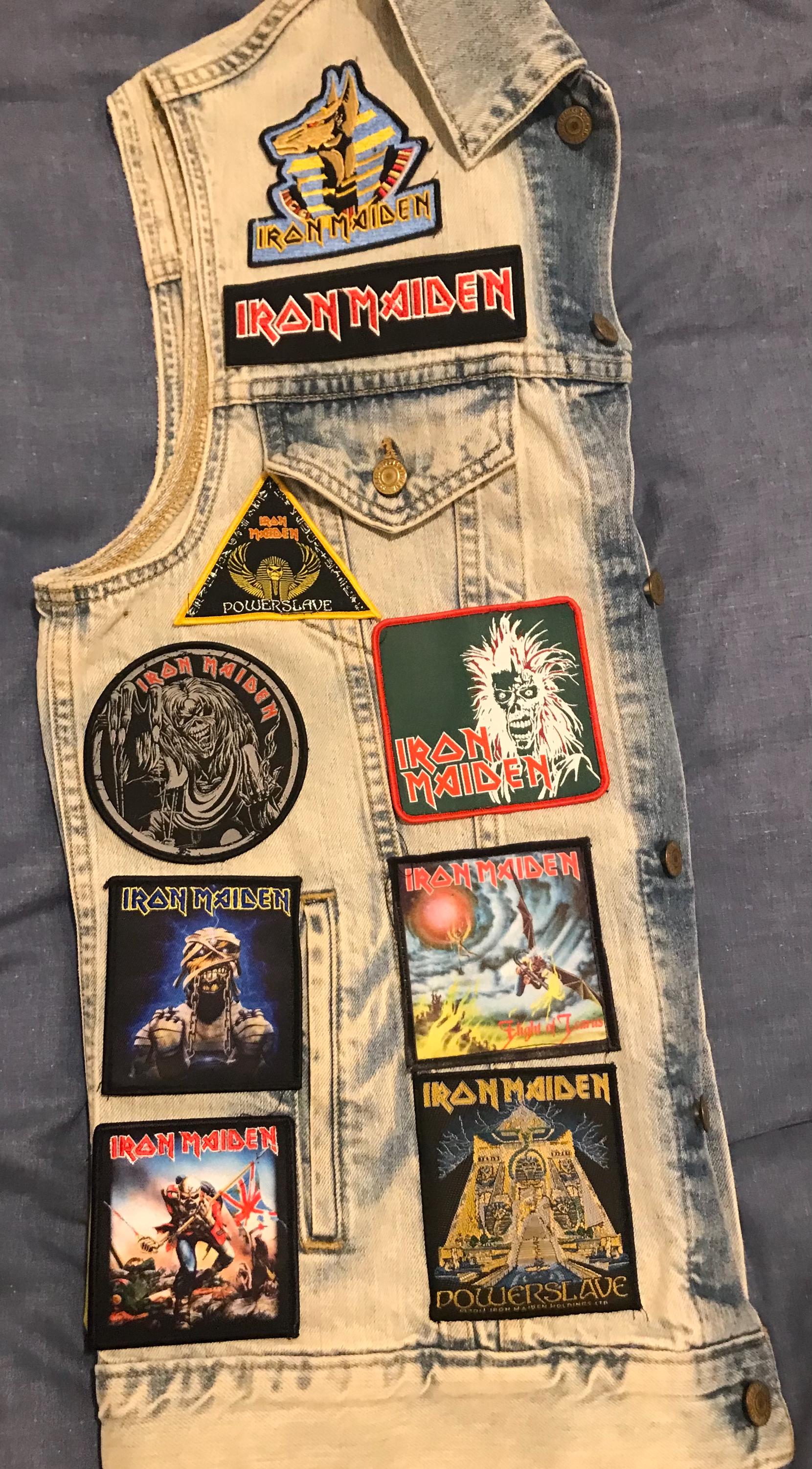 Denim Iron Maiden Powerslave Battle Vest - Etsy