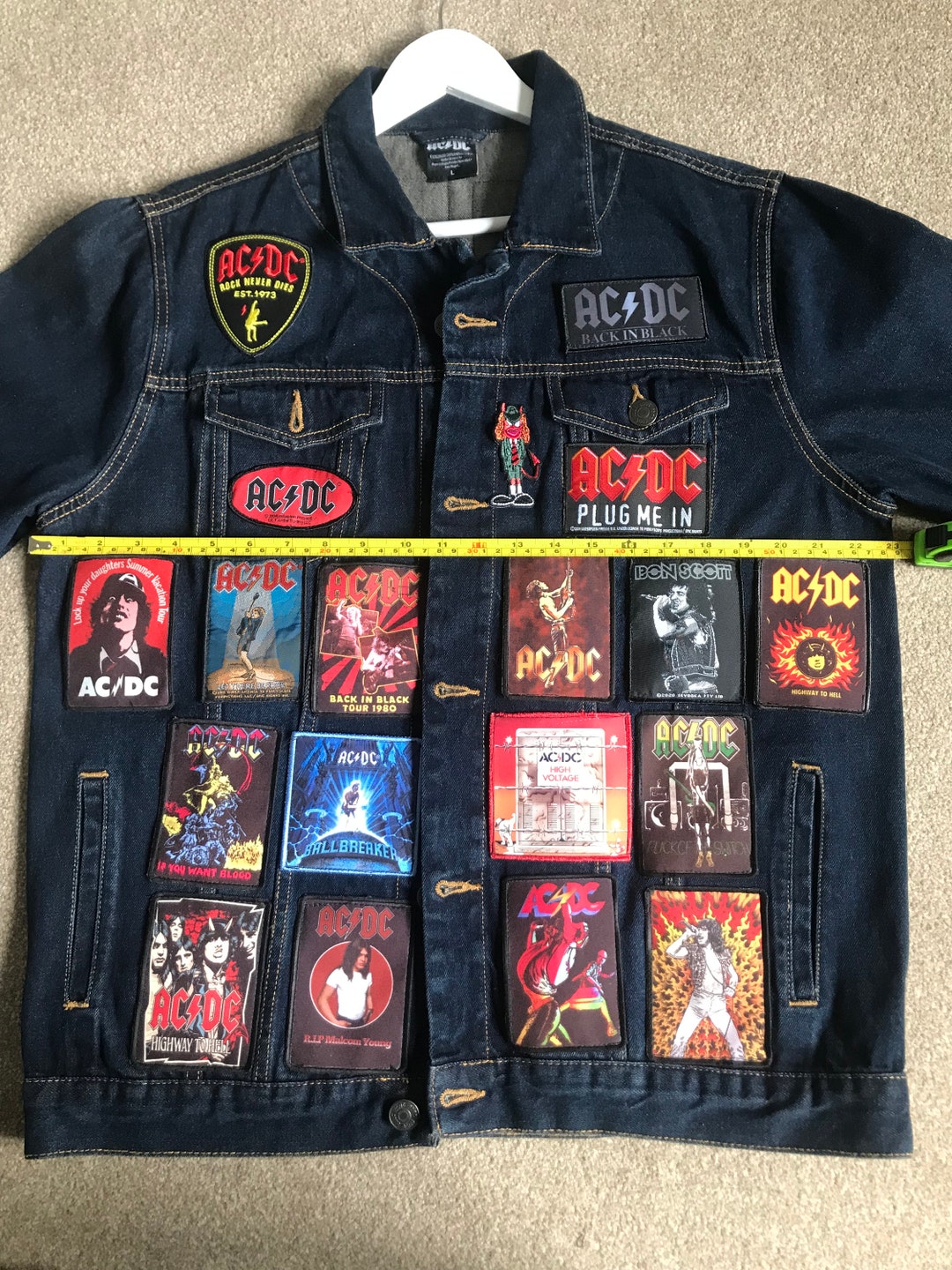 AC/DC Denim Battle Jacket - Etsy