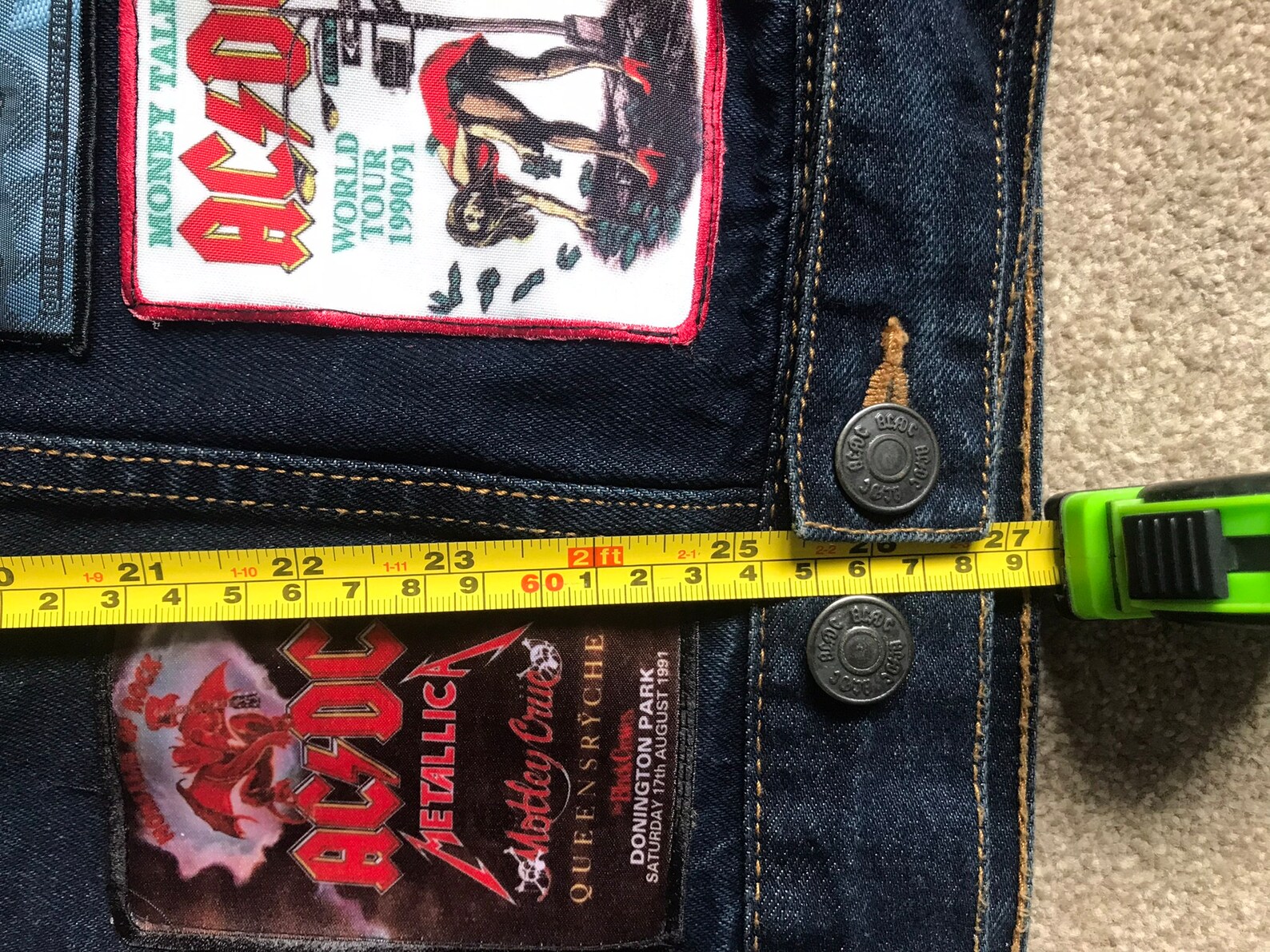 AC/DC Denim Battle Jacket - Etsy