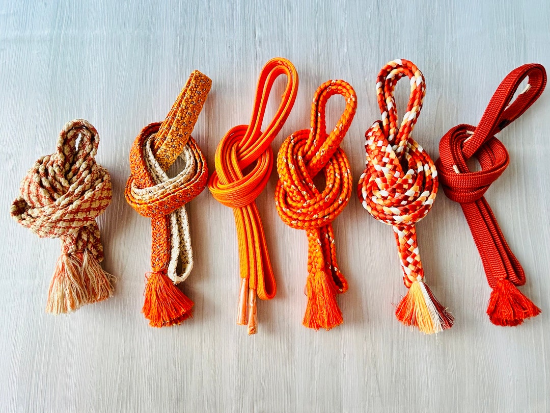 No.16 Flat Obijime / Round Obijime /japanese Silk Obi-jime Kimono Obi ...