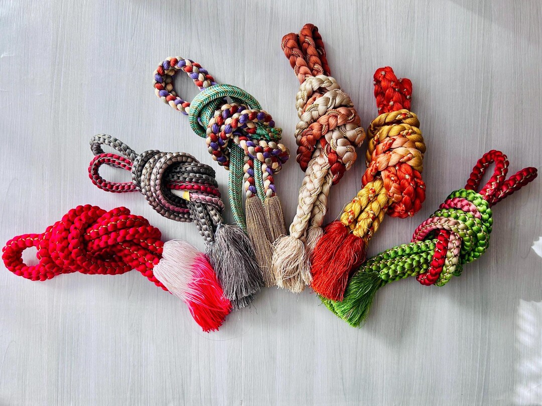 No.24 Round Obijime /Japanese Silk Obi-jime/ Kimono Obi Sash / Himo ...