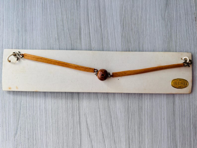Vintage Haori String No.5 | Gold Brown Kumihimo Silk Cord | Japanese ...