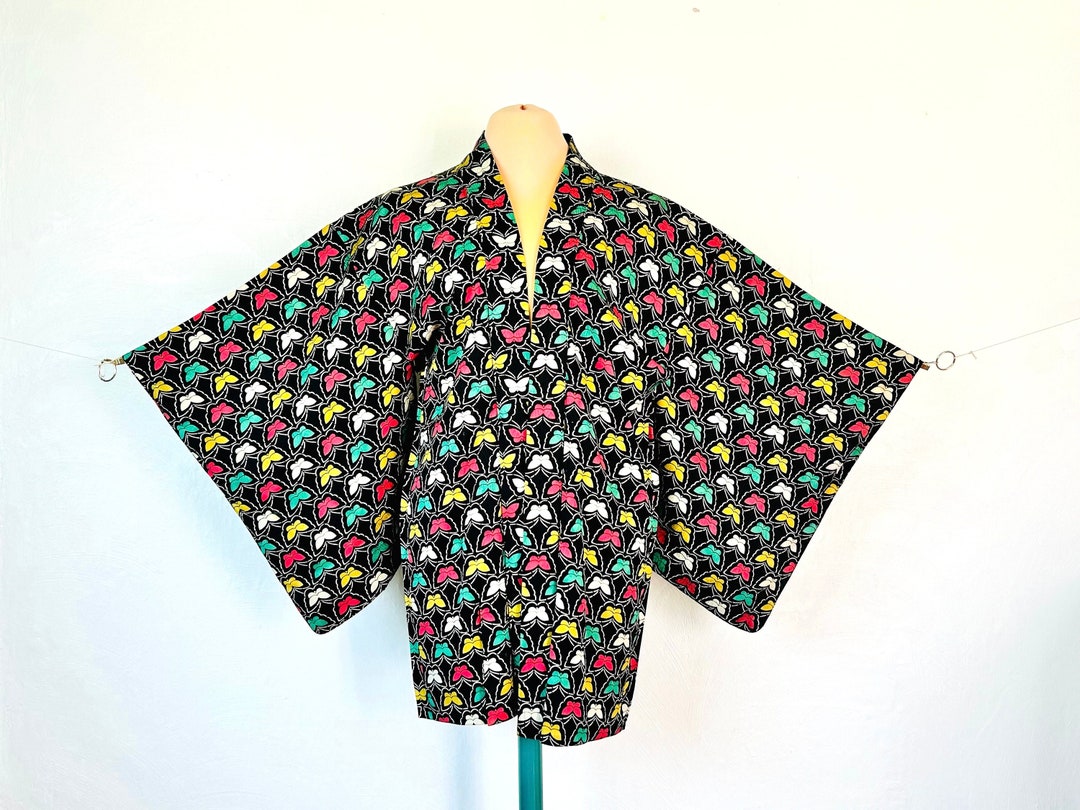 No. 39 Japanese Vintage Haori/ Jacket/ Robe/ Dress/ Pure Sirk ...