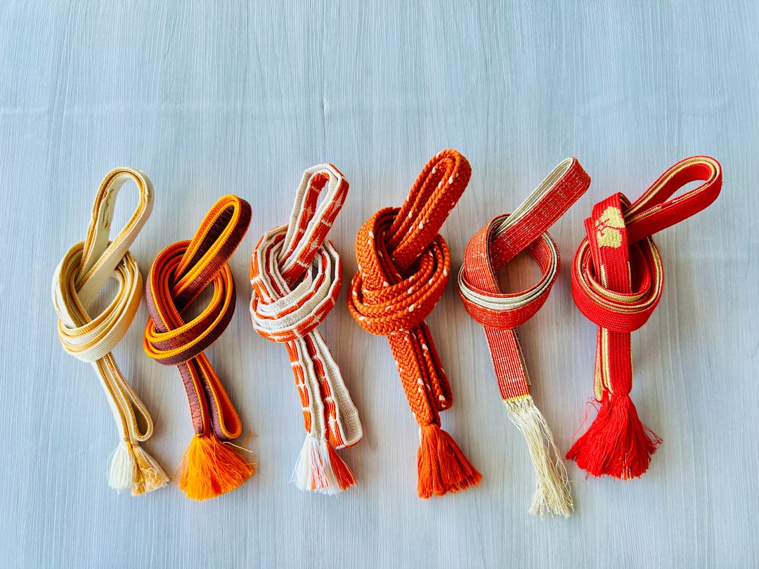 No.13 Flat Obijime / Round Obijime /japanese Silk Obi-jime Kimono Obi ...