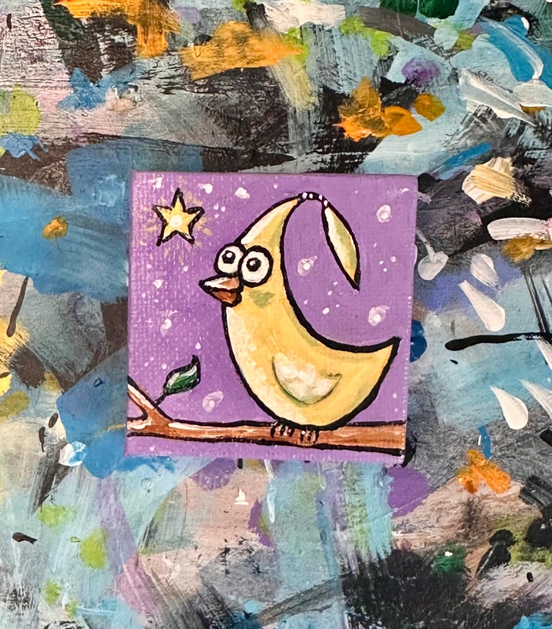 ORIGINAL 2x2 Mini Acrylic Miniature Canvas Painting by Joanna Nelson - Etsy