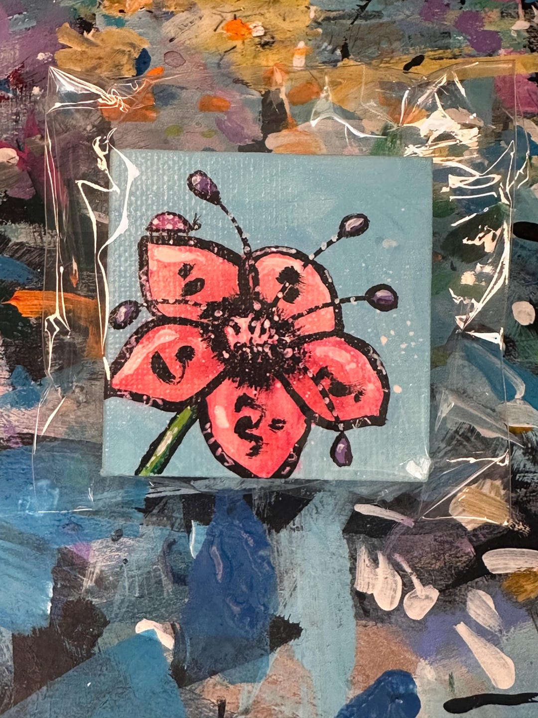 ORIGINAL 2x2 Mini Acrylic Miniature Canvas Painting by Joanna Nelson - Etsy