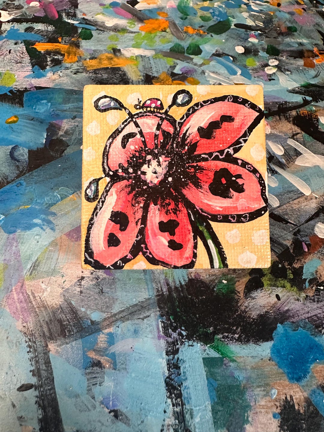 ORIGINAL 2x2 Mini Acrylic Miniature Canvas Painting by Joanna Nelson - Etsy