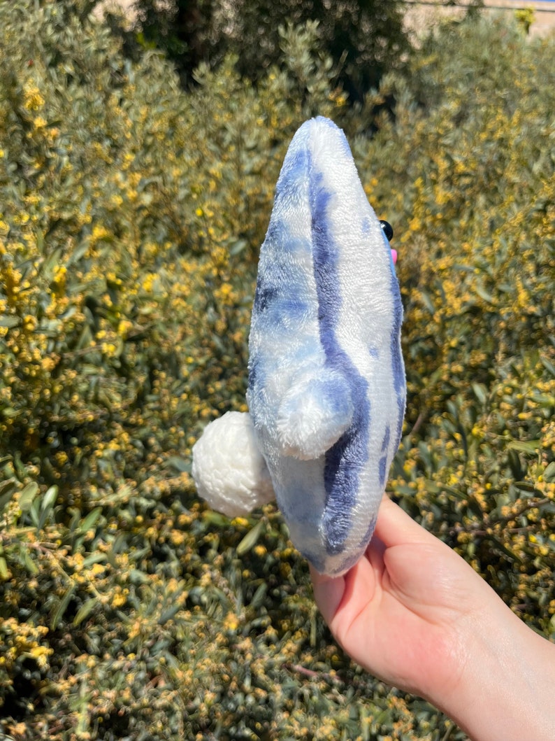 Blue Bunny Plush, Handmade Stuffed Animal, Handsewn Plushie - Etsy