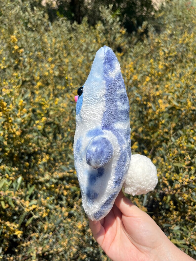 Blue Bunny Plush, Handmade Stuffed Animal, Handsewn Plushie - Etsy