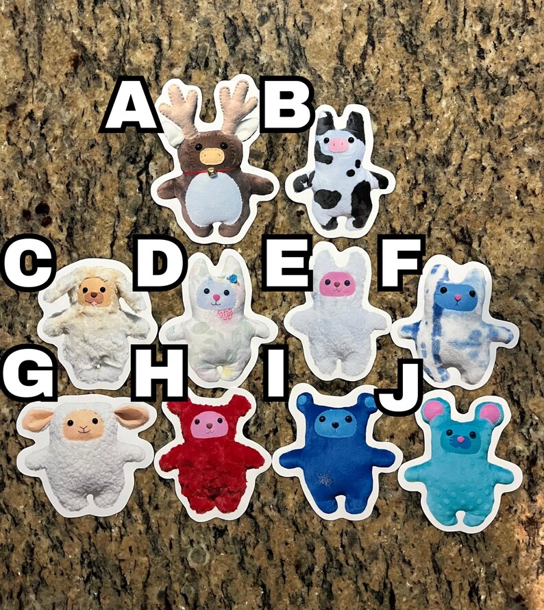 Plushie Glossy Vinyl Stickers, Plush Parade Stickers - Etsy