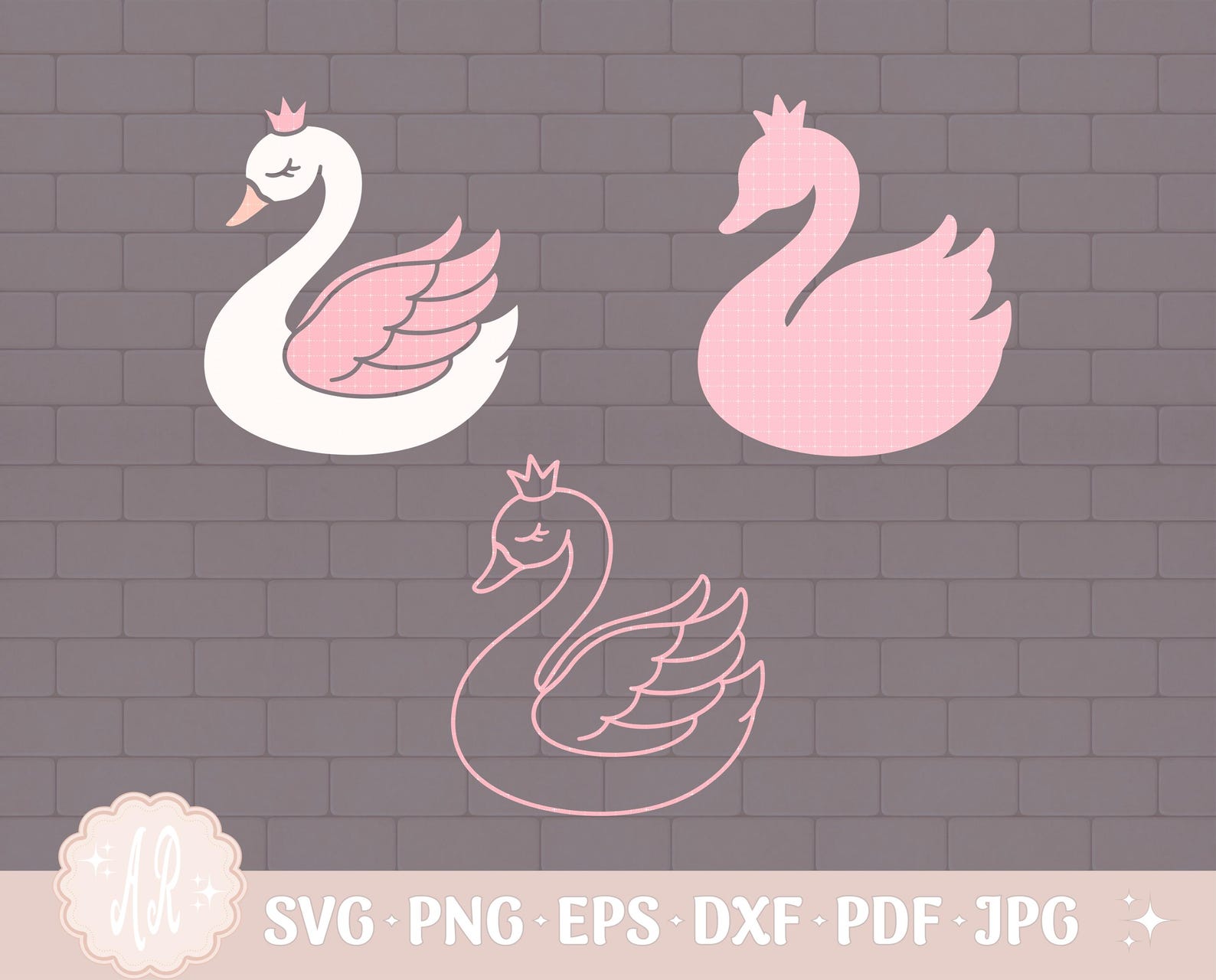 Princess Swan Svg Cut File, Swan Clipart Png, Fairy Tale Swan Cricut ...