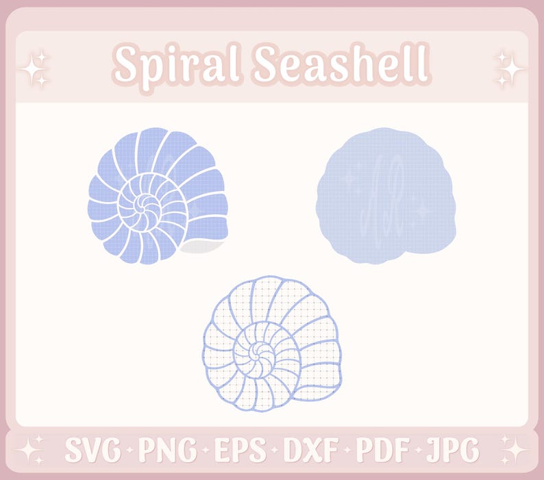 Seashell SVG, Layered Seashell Clipart, Aesthetic Pastel Seashells PNG ...