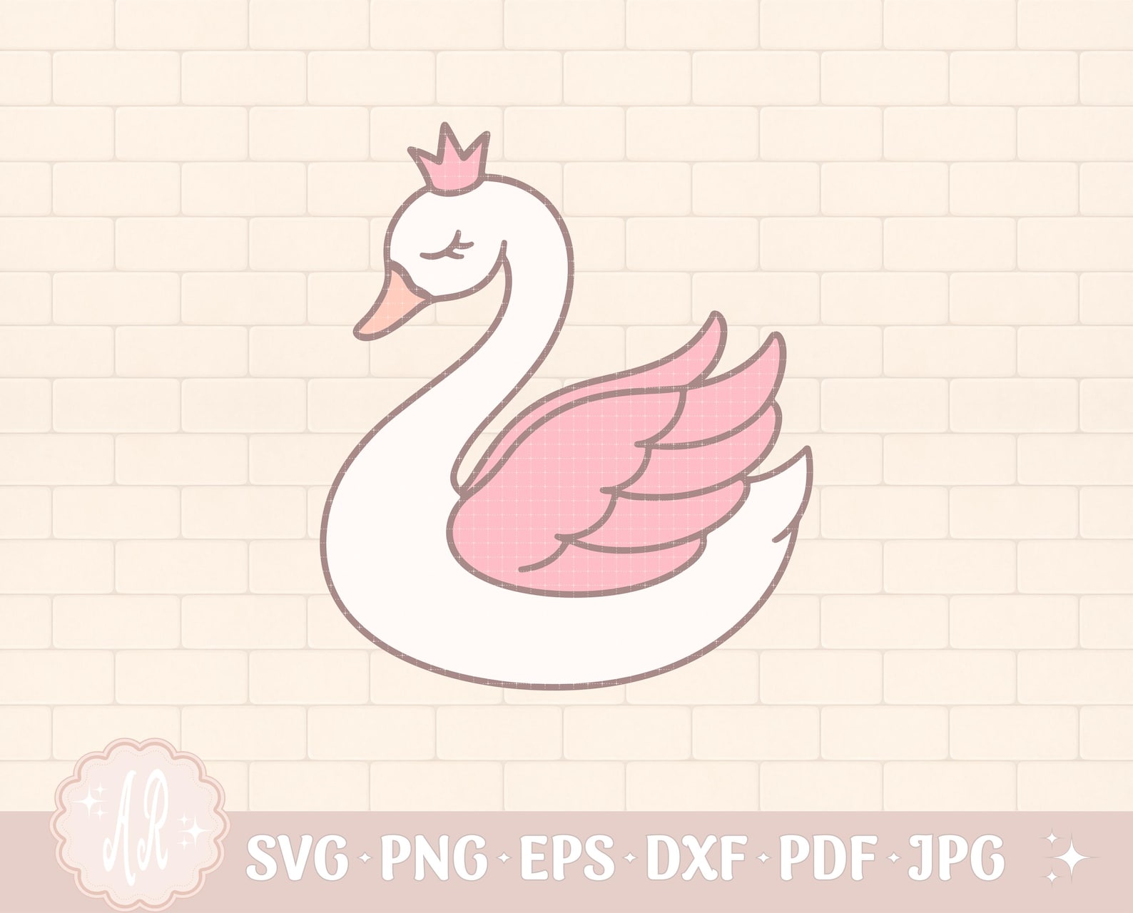 Princess Swan Svg Cut File, Swan Clipart Png, Fairy Tale Swan Cricut ...
