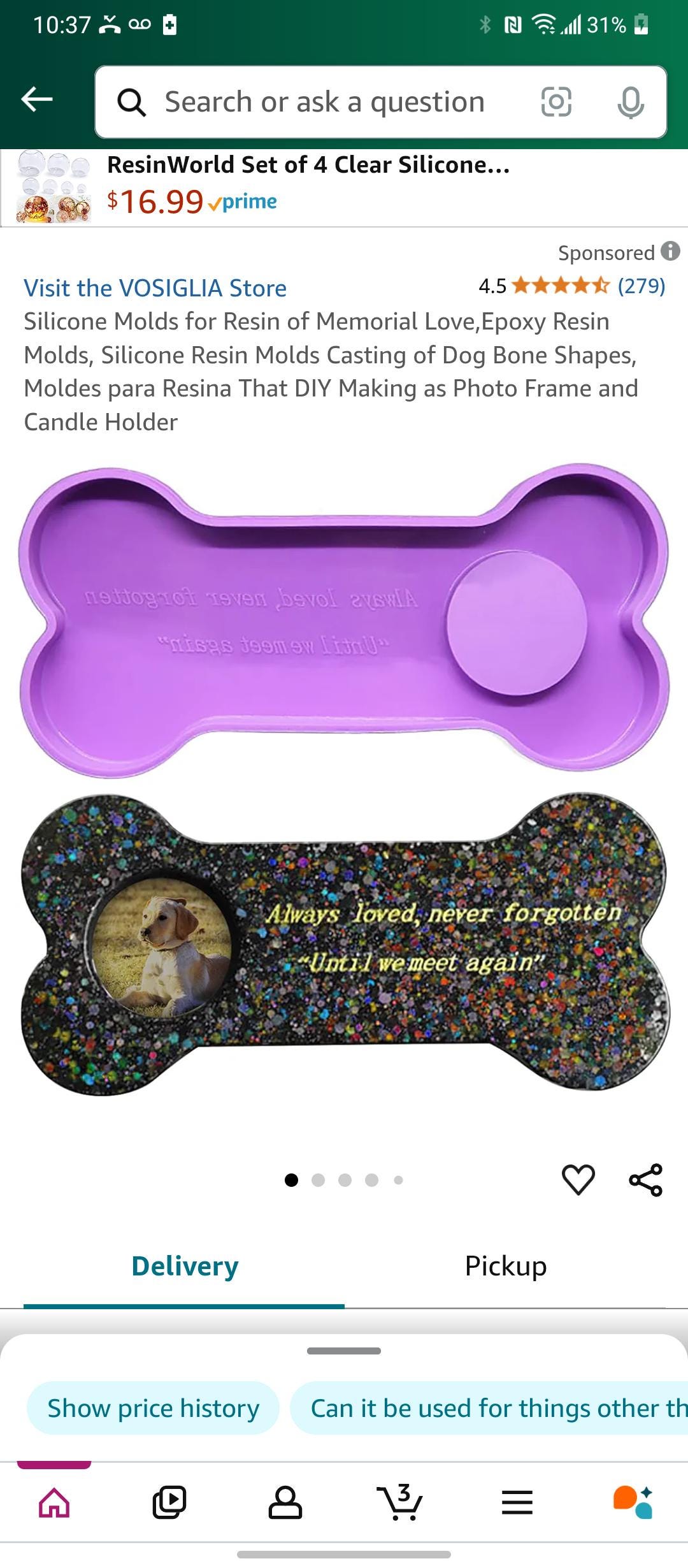 Memorial Dog Bone Silicon Mold for Resin or Concrete - Etsy