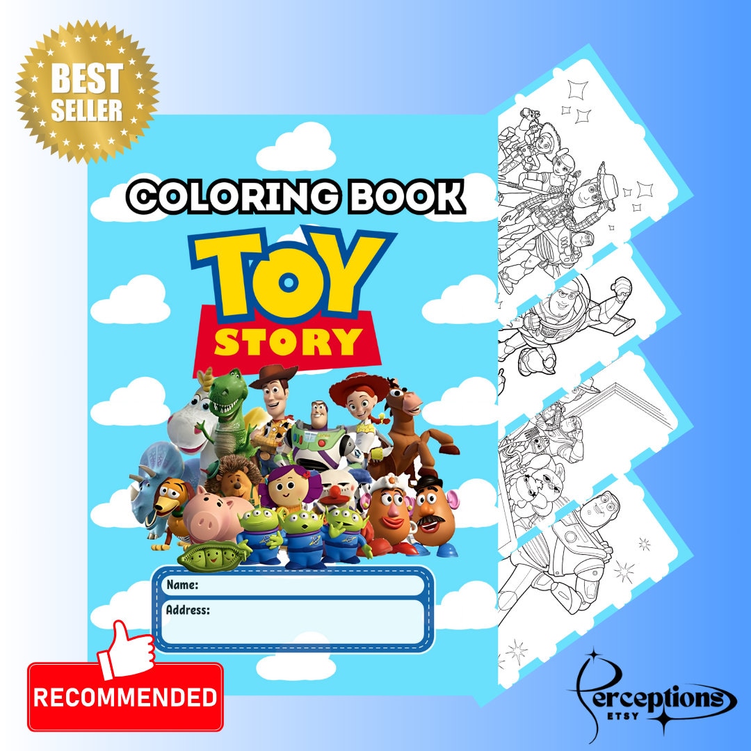 Toy Story Kids Coloring Book Printable PDF 22 Pages - Etsy