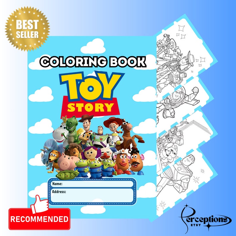Toy Story Kids Coloring Book Printable PDF 22 Pages - Etsy