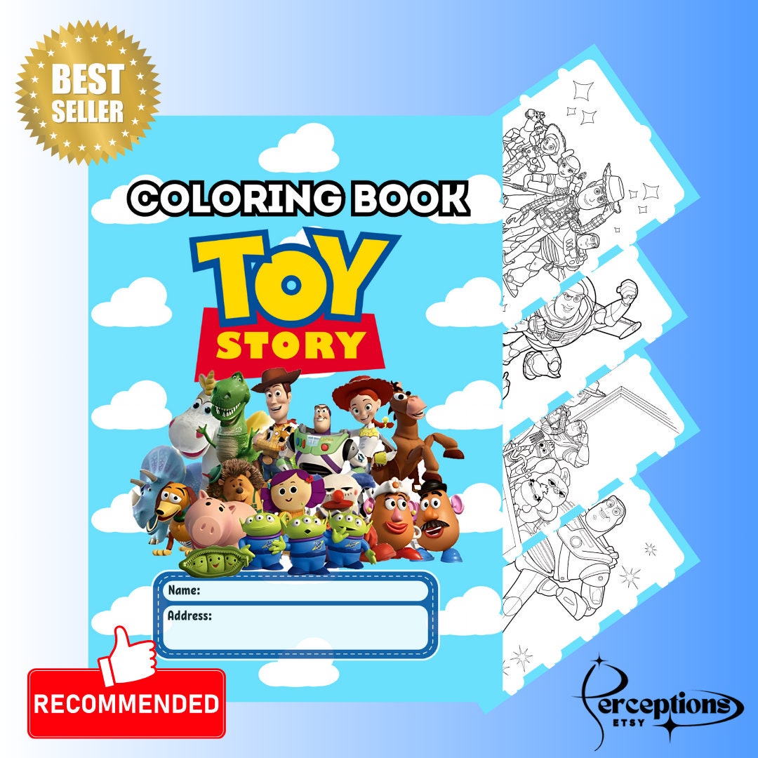 Toy Story Kids Coloring Book Printable PDF 22 Pages - Etsy