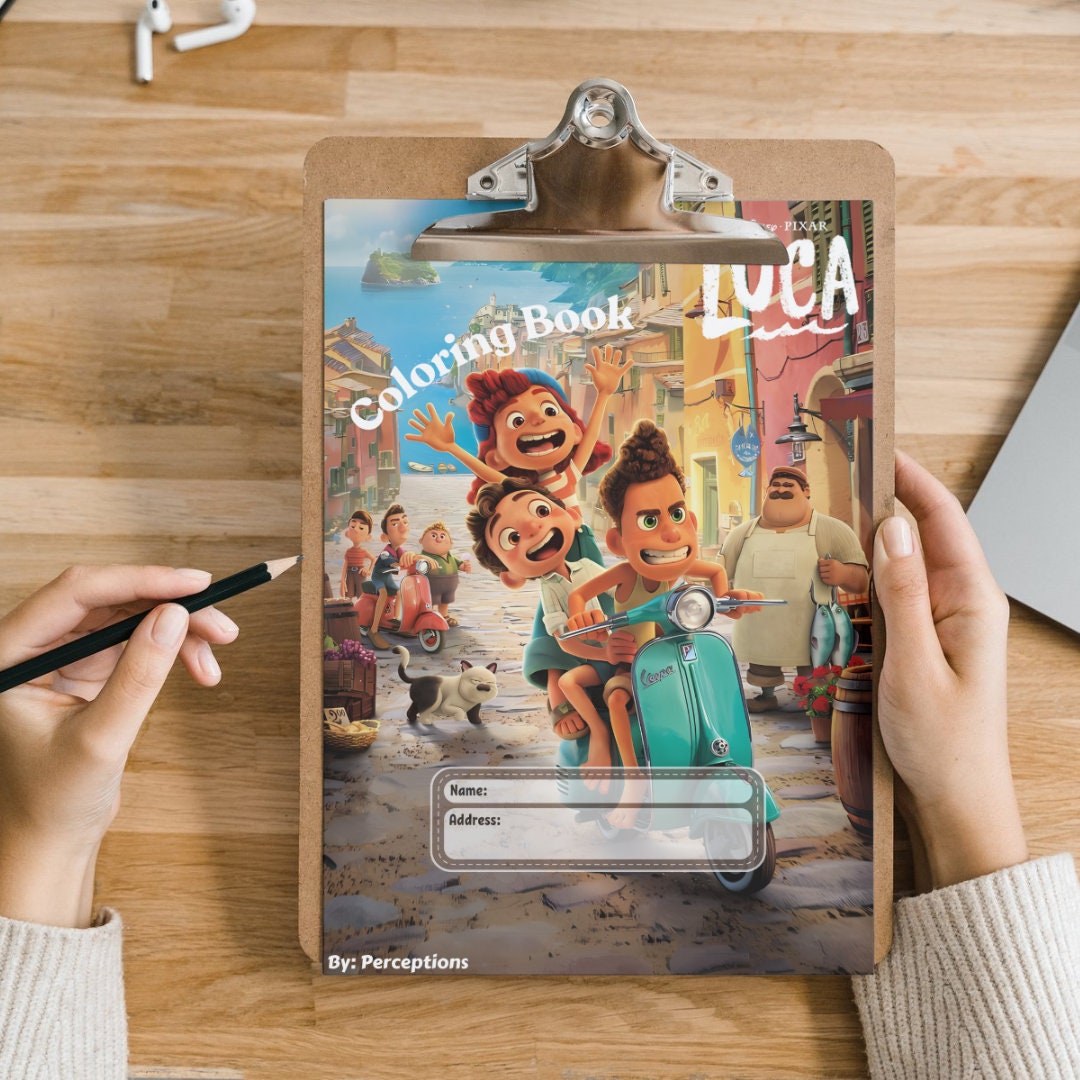 LUCA Animation Cartoon Coloring Book for Kids 21 Pages PDF Print - Etsy