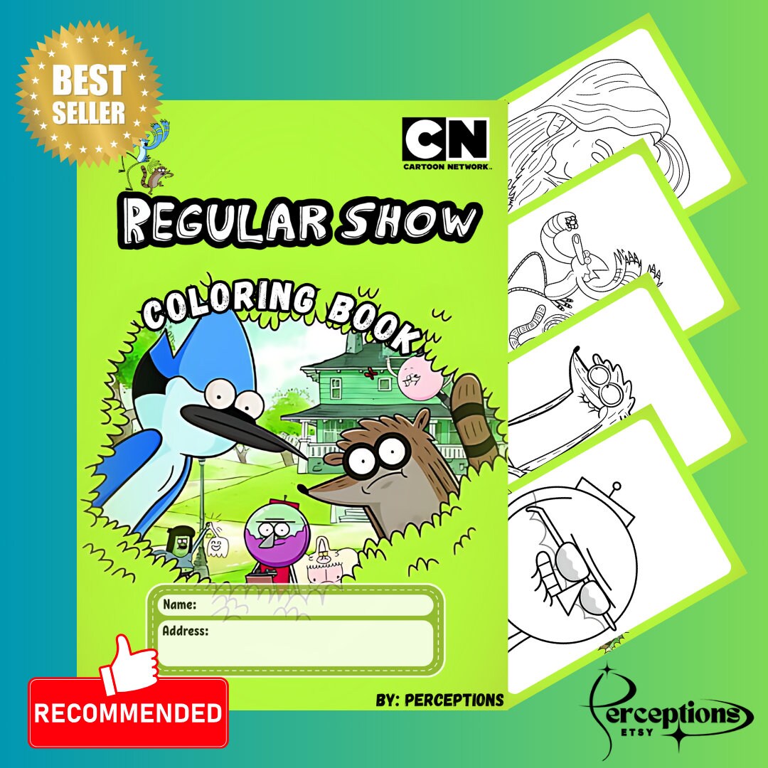 Libro para colorear de dibujos animados Regular Show 22 páginas PDF ...