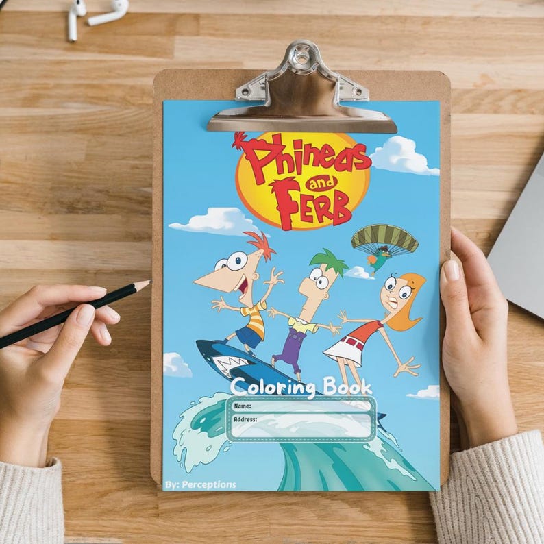 Phineas and Ferb Cartoon Coloring Book for Kids 23 Pages PDF Print - Etsy