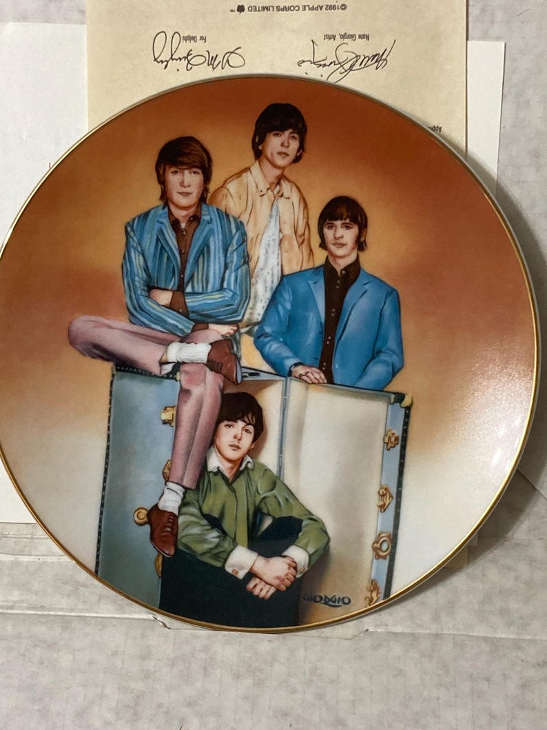 Complete Set of 8 Beatles Plates From Delphi and Apple Corps. Brand New ...