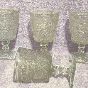 Vintage/antique Imperial Glass Goblets - Cape Cod Pattern - Round With ...