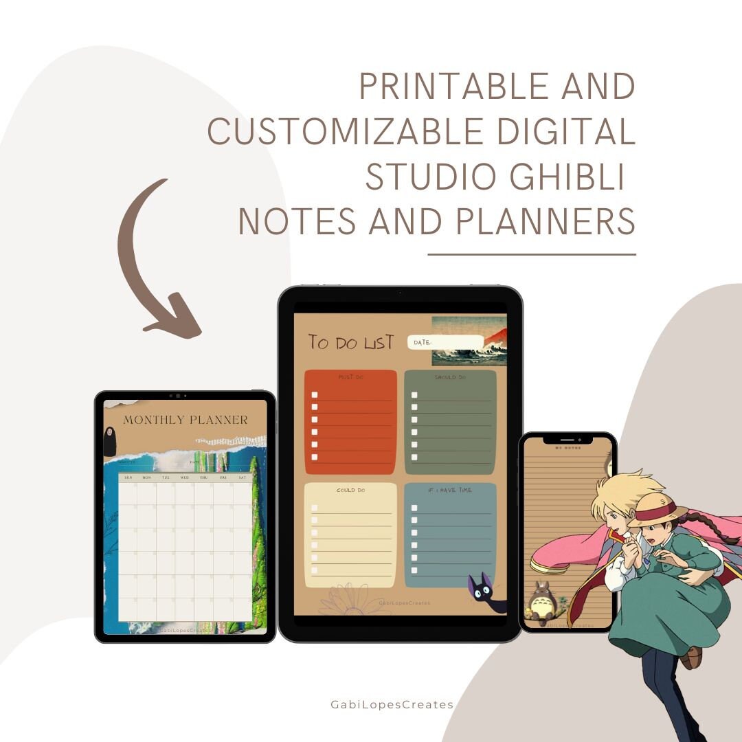 Studio Ghibli Notes Themed Notes and Planners - Etsy