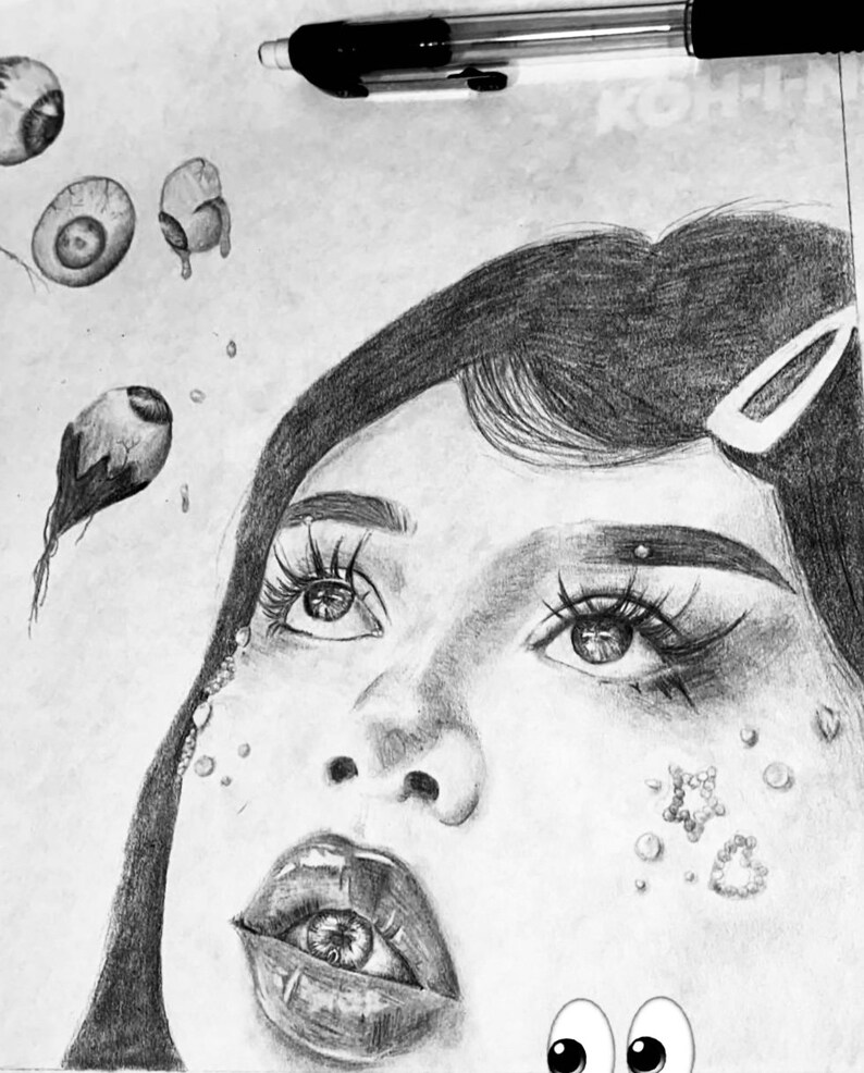 Custom Hand Drawn Artwork Pencil Drawing From Photo, Original Physical ...