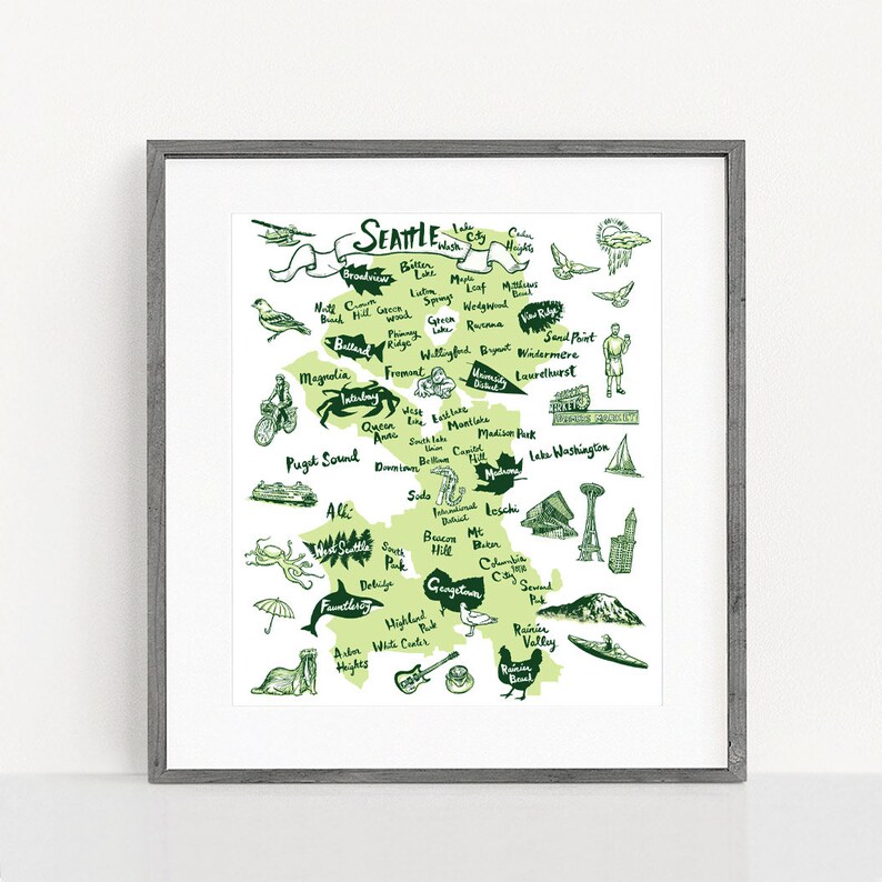 Washington State Print - Etsy