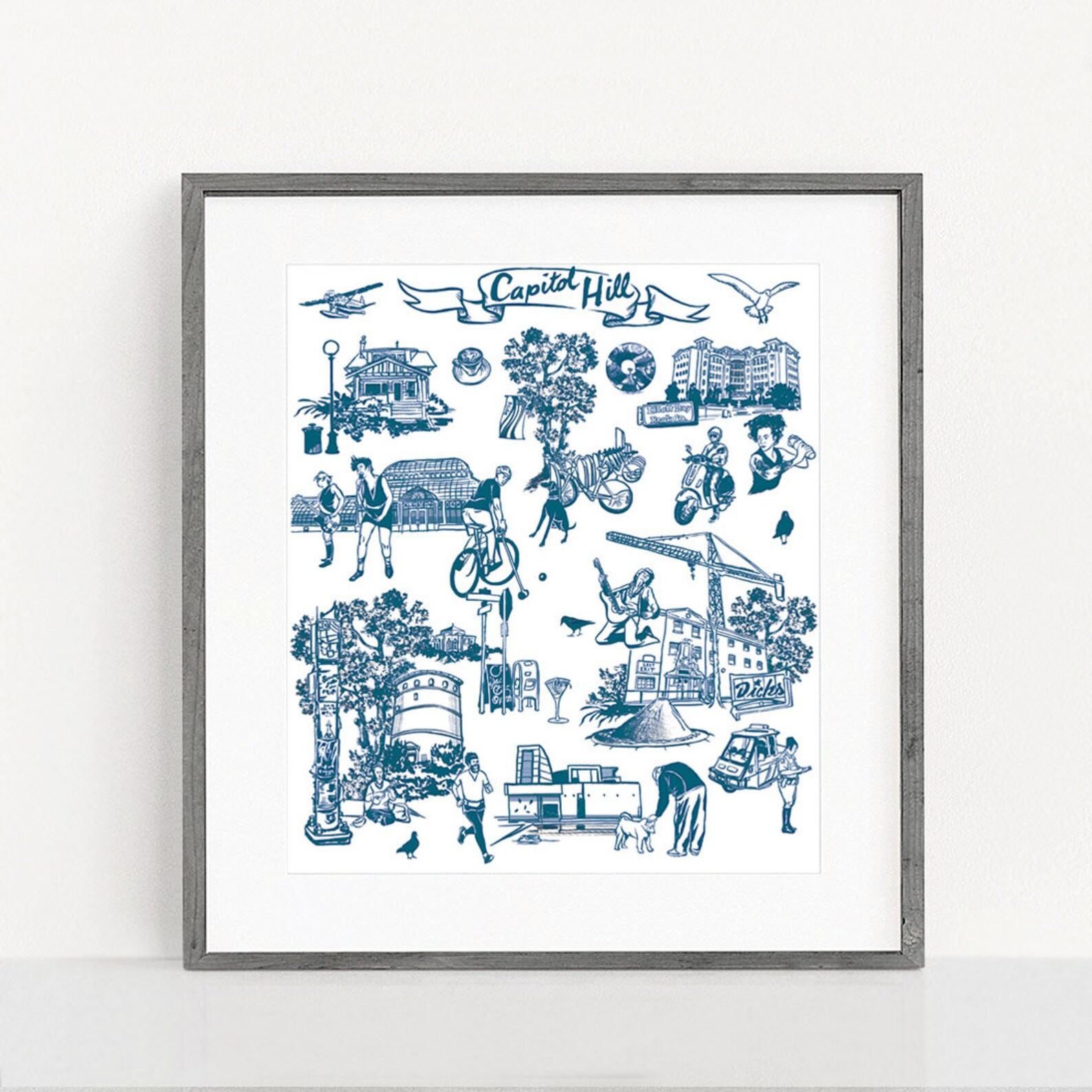 Ballard Seattle Neighborhood Print - Etsy