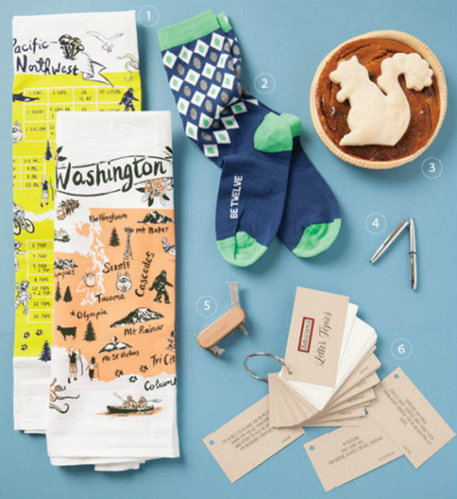 Tea Towel Fremont Seattle Neighborhood Purple on White Flour Sack 100% ...