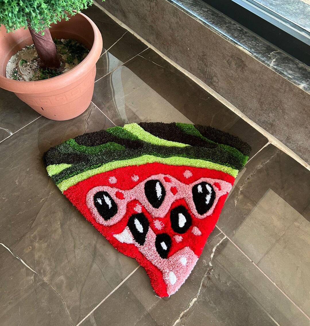 Watermelon Tufted Rug / 100% Handmade Soft & Fluffy / Custom Tuft Rug ...