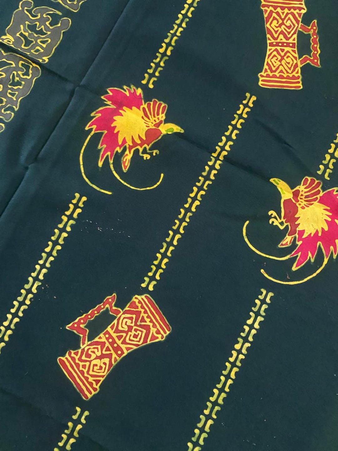 Green Etnique Papua's Batik Fabric for Make Clothes (for All Formal ...
