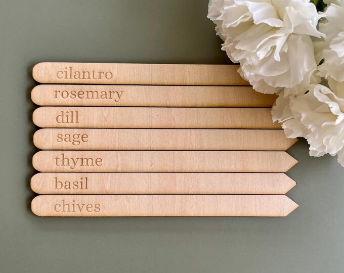 Garden Marker| Acrylic Garden Marker| Plant Marker| Wooden Plant Marker ...
