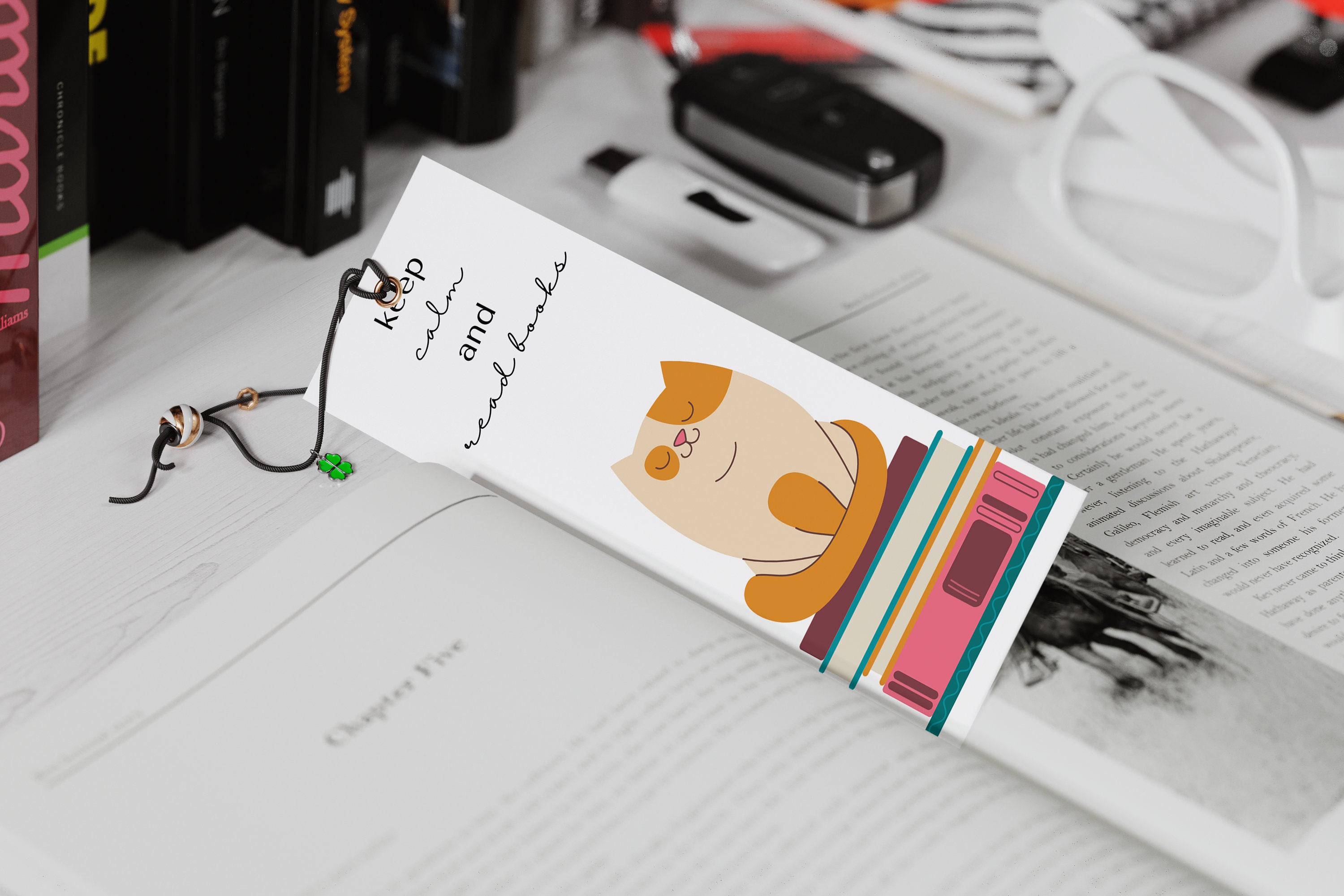Stacked Book Collection Printable Bookmarks for Book Lovers - Etsy