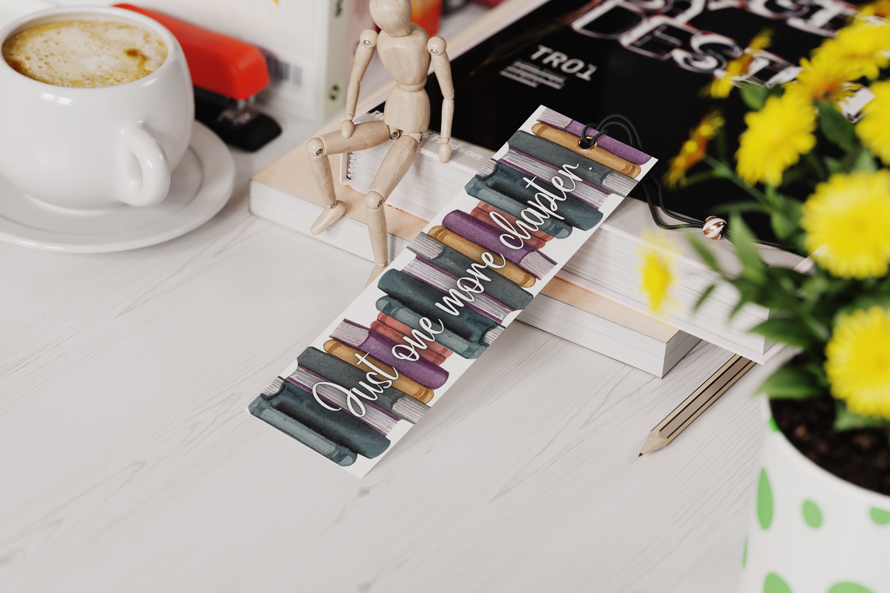 Stacked Book Collection Printable Bookmarks for Book Lovers - Etsy