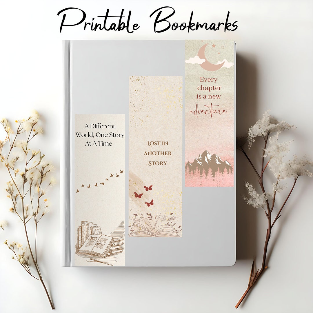 Printable Bookmark Set | Artistic, Colorful, & Unique Designs | Instant ...