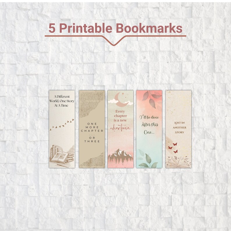 Printable Bookmark Set | Artistic, Colorful, & Unique Designs | Instant ...