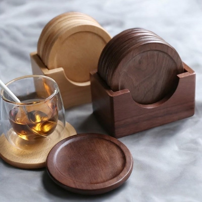 Wood Coaster Holder - Etsy