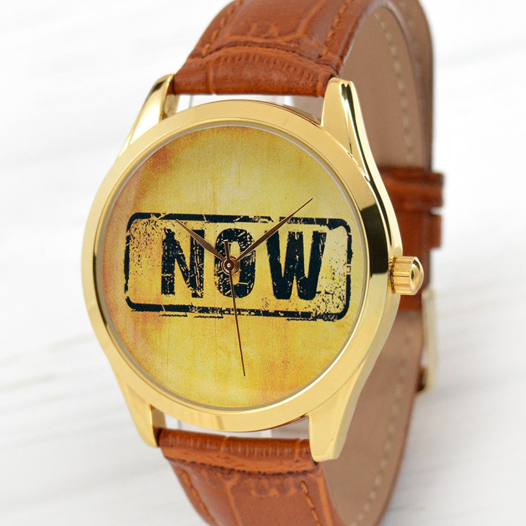 NOW Watch - Wrist Watch That Says NOW - Girlfriend Gift - Grunge Style ...