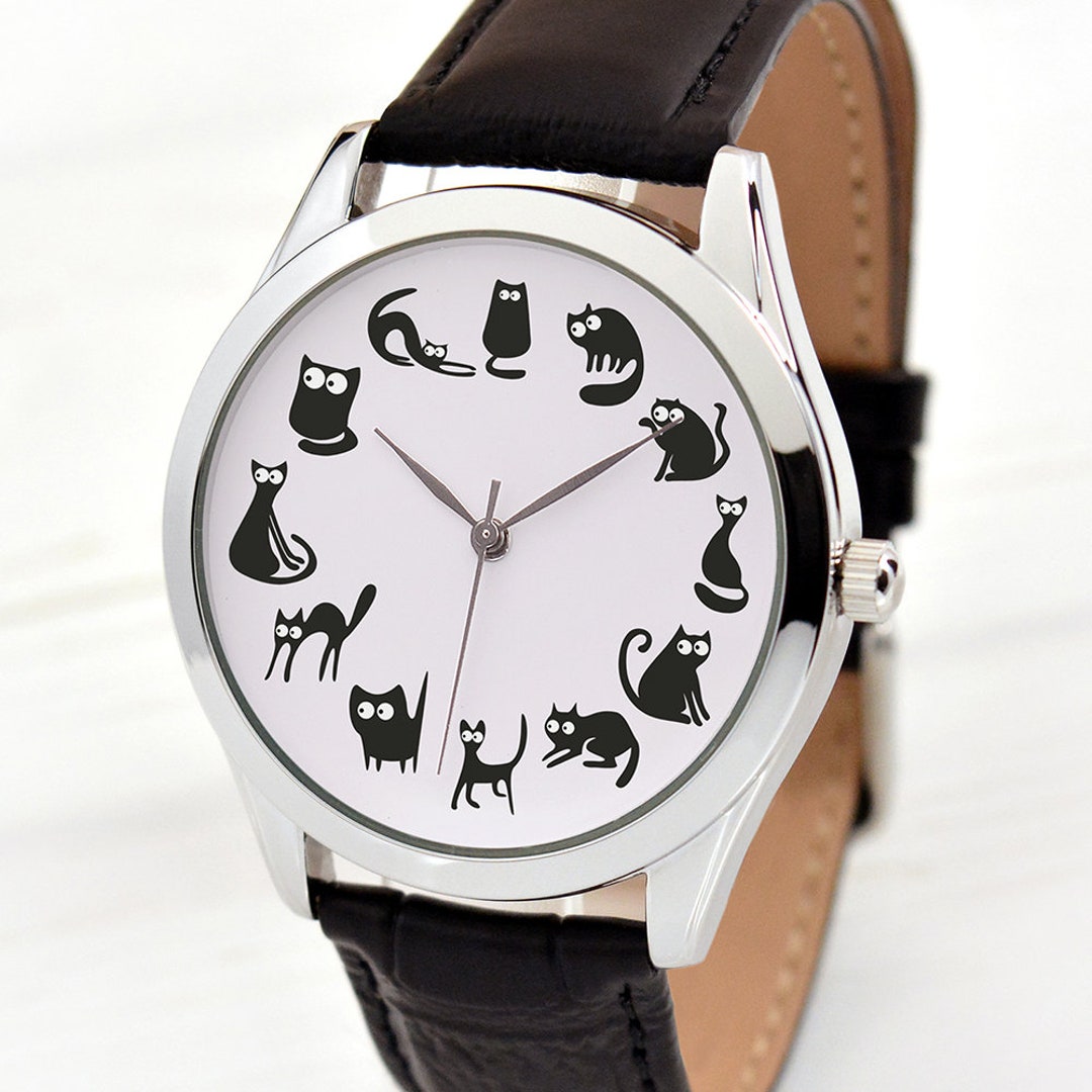 Cat Lover Gift - Black Cats Watch - Unique Women's Watches - Funny ...