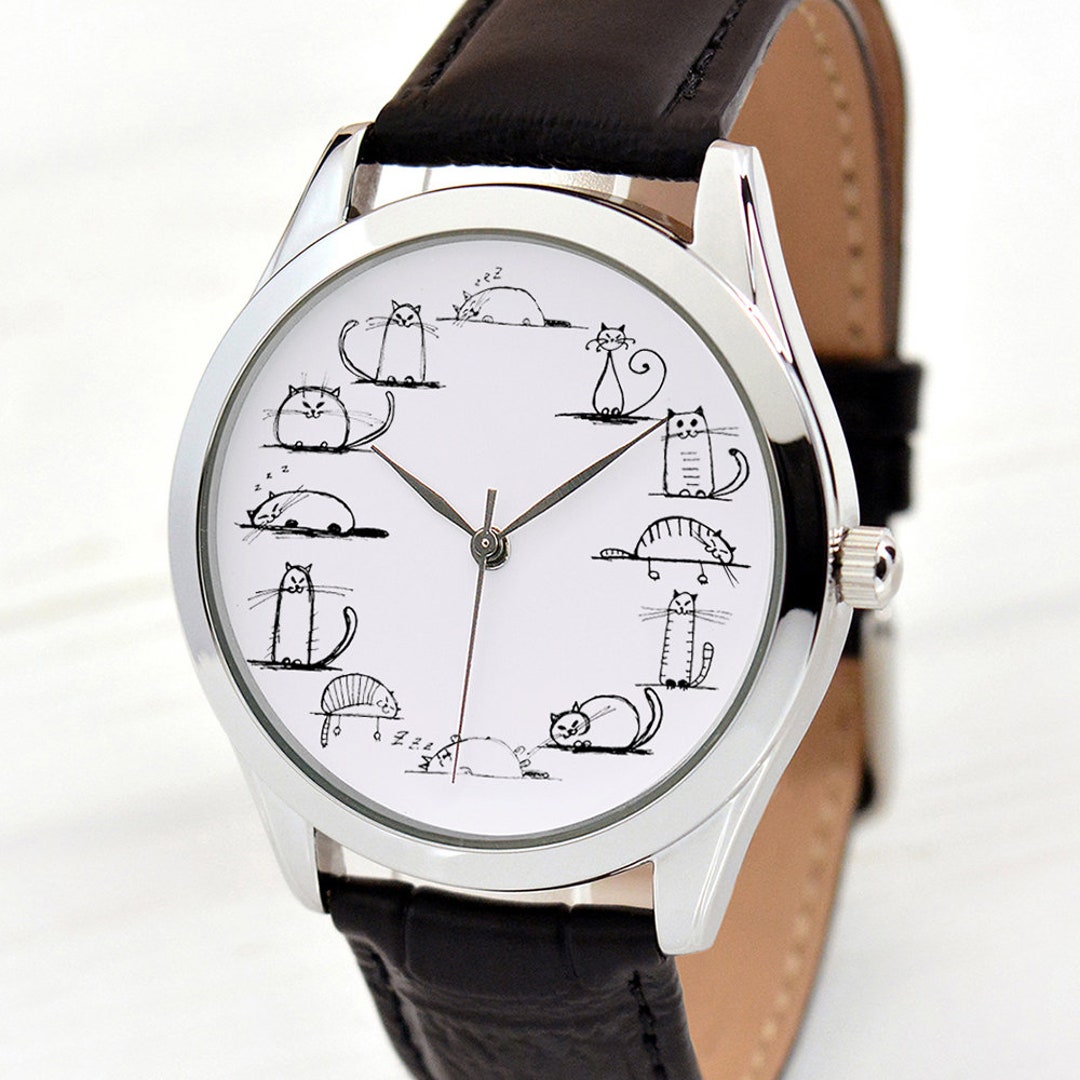 Lazy Cats Watch | Mother's Day Gift | Crazy Cat Lady Gift | Funny Gift ...