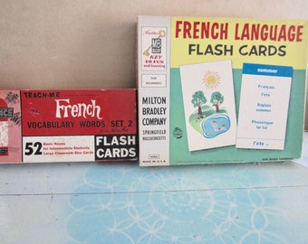 French Language Flash Cards - Etsy