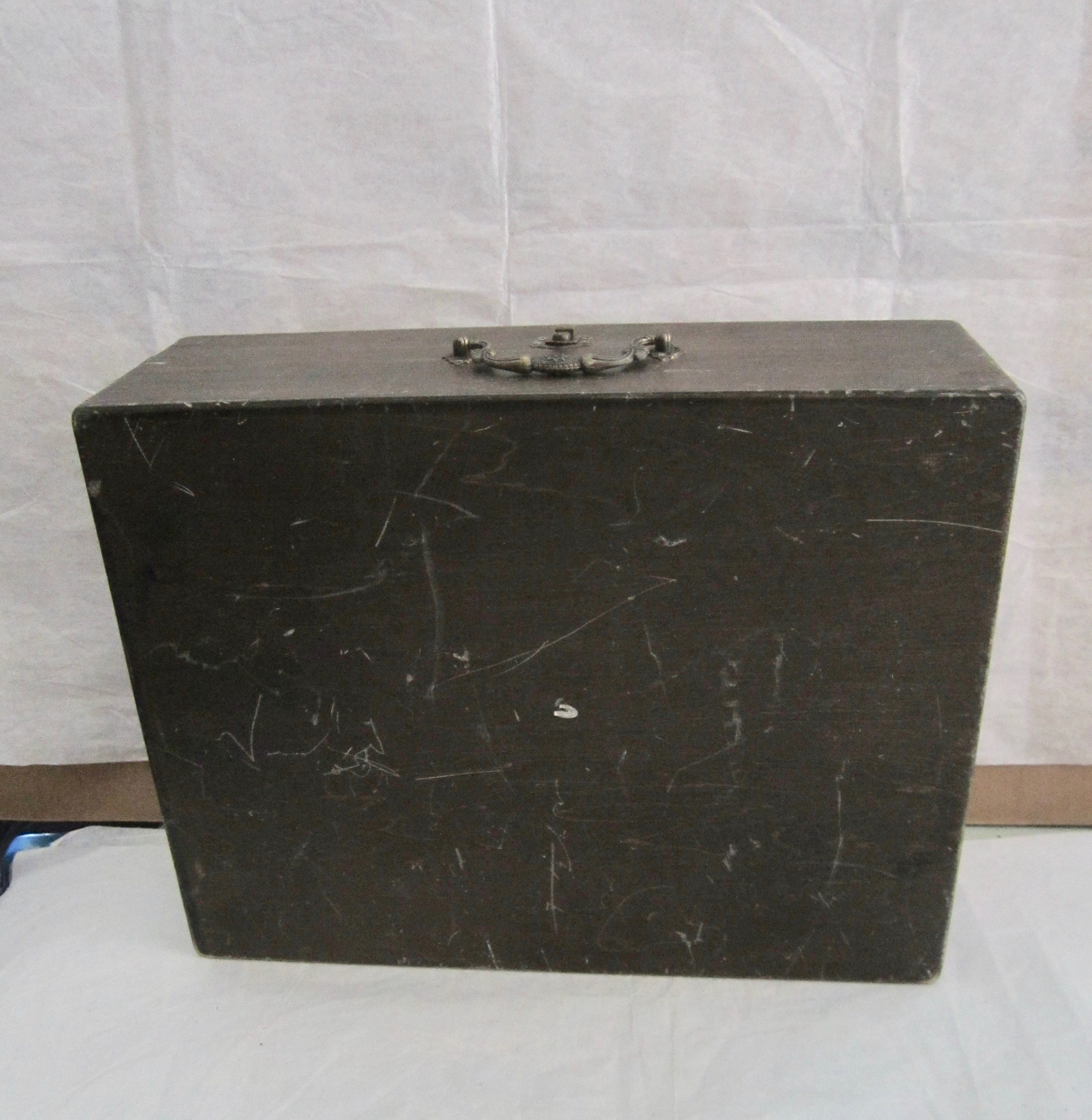 Vintage Shut the Box Game Board in Carrying Handled Wood Case W/ Latch ...