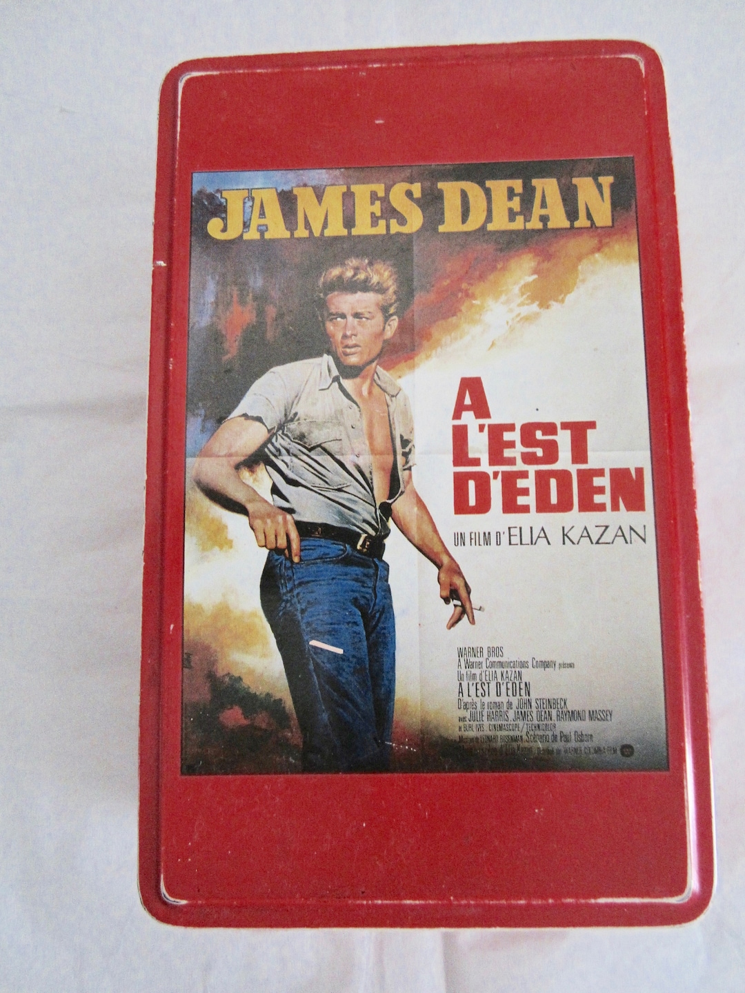 Vintage James Dean Tin Box French A L'EST D'EDEN Advertising East of ...