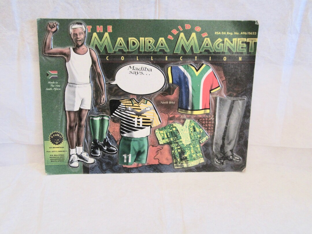 Vintage S Africa Nelson Mandela Magnets 'the Madiba Magnet' South ...