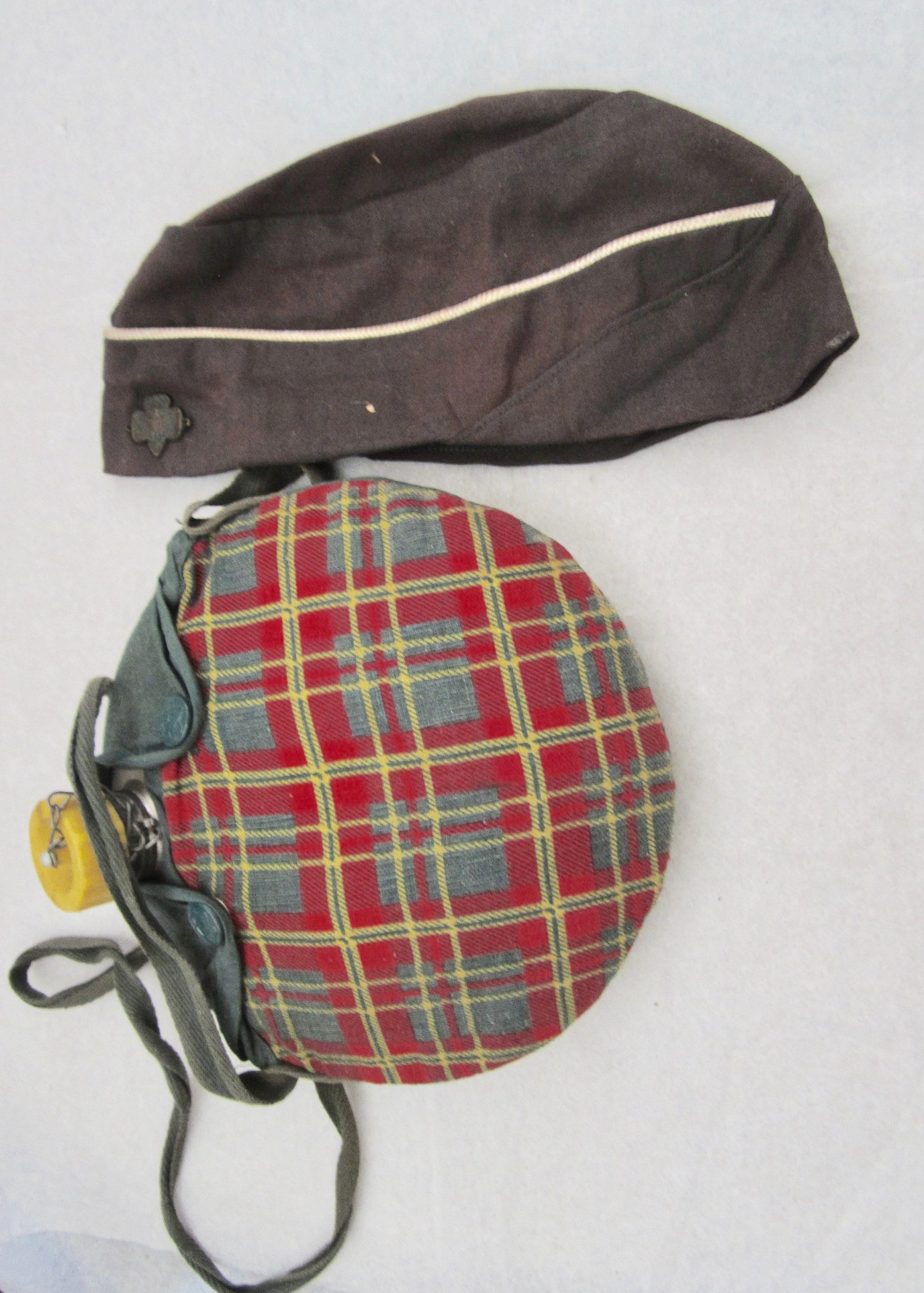 Vintage Girl Scout Garrison Hat W/ Membership Pin Vintage Girl Scout ...