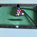 Vintage Mini Pool Table Game Table Game 2 Sticks 10 Balls Complete Set ...