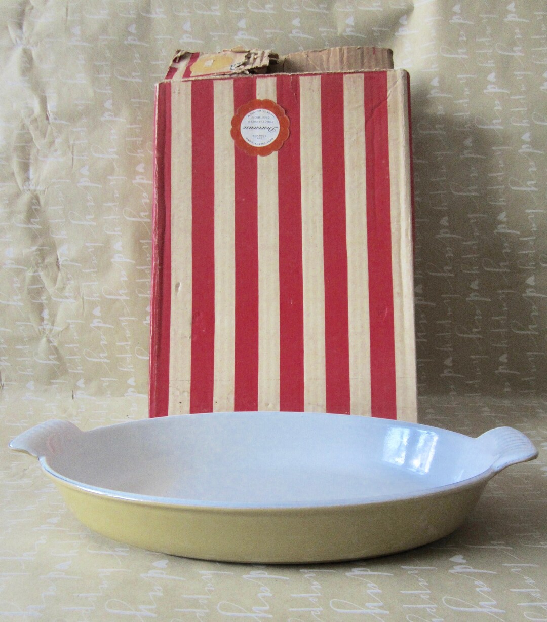 Vintage Belgium Descoware Pan Enameled Porcelain Cast Iron Pan ...