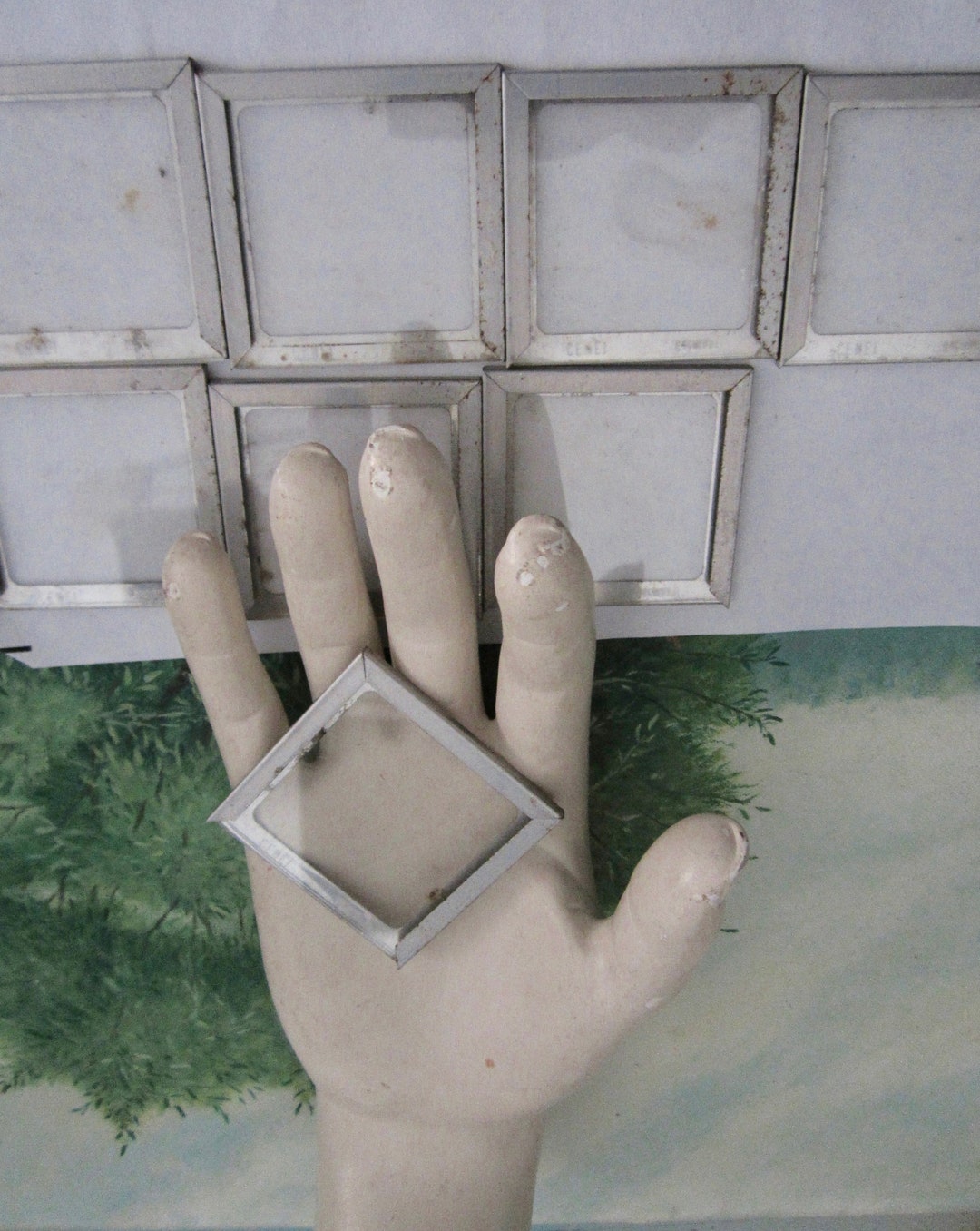 Vintage Glass Slide Metal Frames 2x2 Square Slide 35mm Slide Double ...